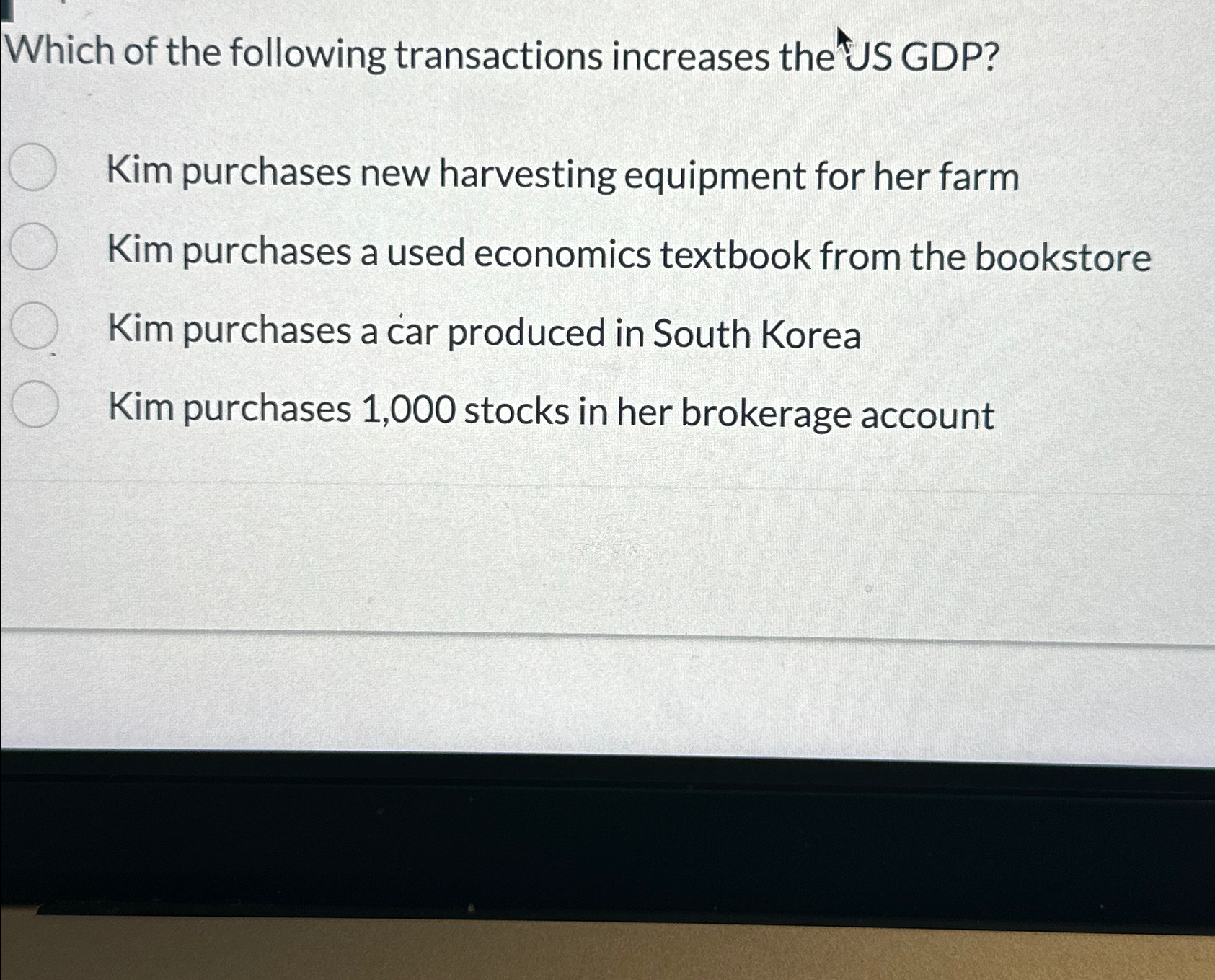 Solved Which of the following transactions increases the US | Chegg.com