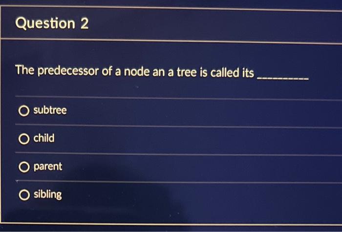Solved Question 1 In an expression tree, operands are stored | Chegg.com