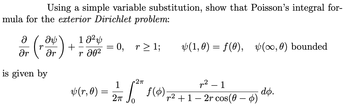 Solved Using A Simple Variable Substitution Show That
