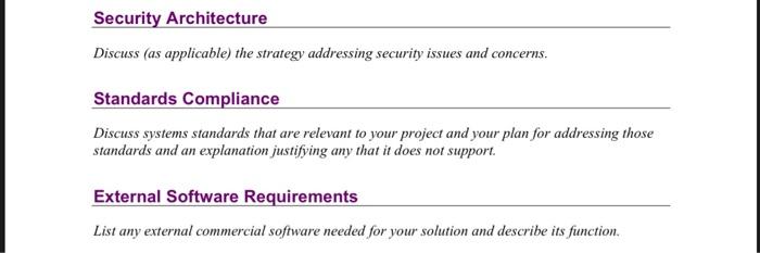 Solved Security Architecture Discuss (as applicable) the | Chegg.com