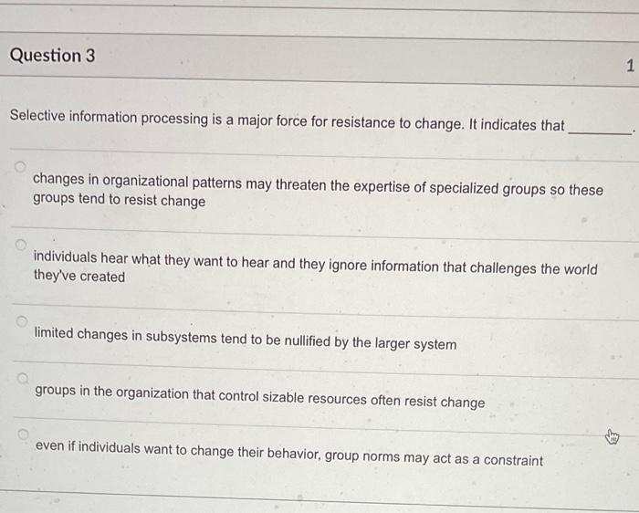 Solved Selective information processing is a major force for | Chegg.com