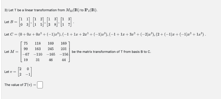 Solved For each transformation below, find the value of | Chegg.com