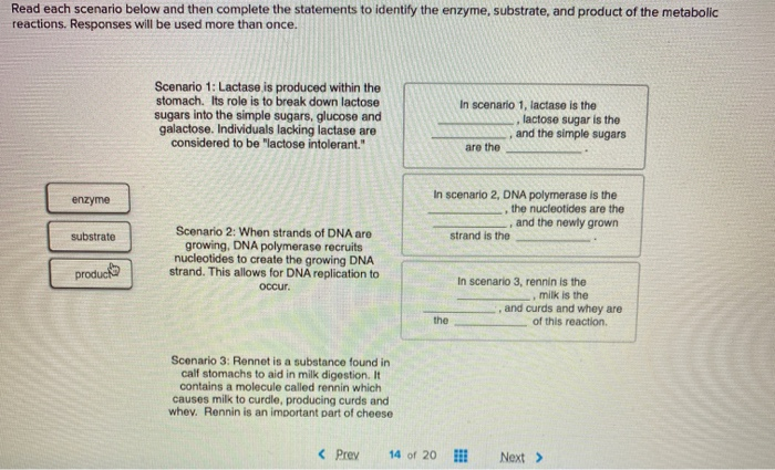 Solved Read each scenario below and then complete the | Chegg.com