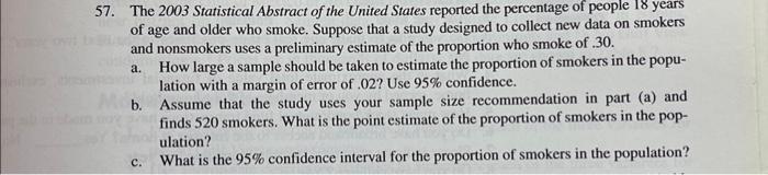 Solved 57. The 2003 Statistical Abstract of the United | Chegg.com