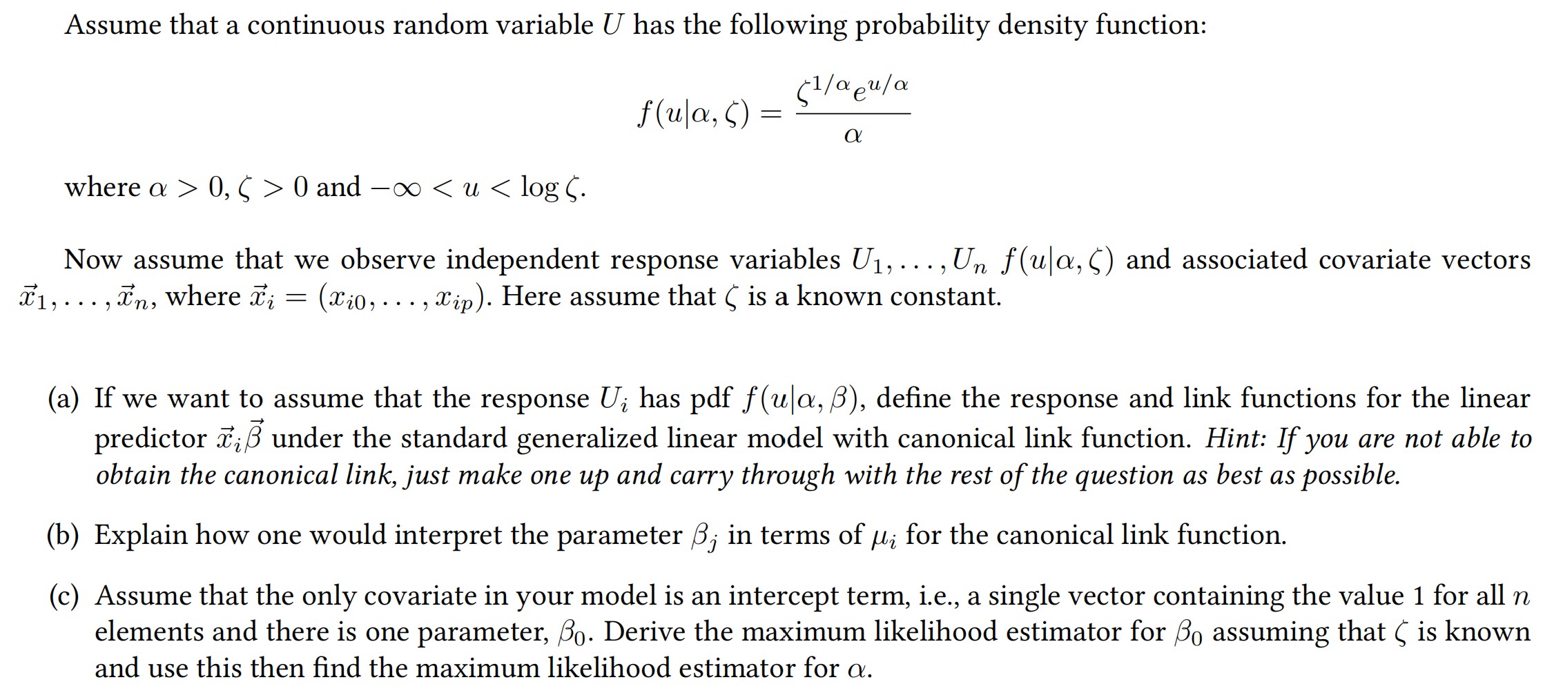 Solved Assume that a continuous random variable U ﻿has the | Chegg.com