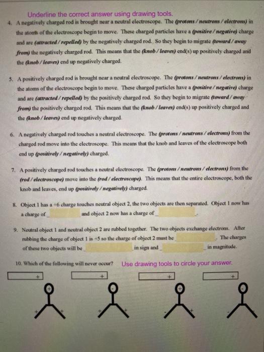 Solved Electroscopes 1. Label each electroscope as charged | Chegg.com