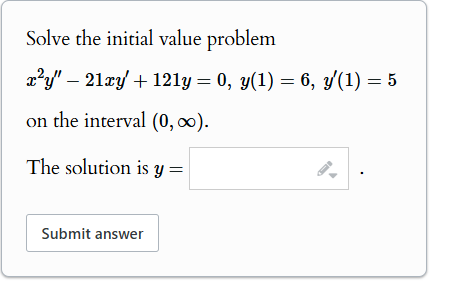 Solve the initial value | Chegg.com