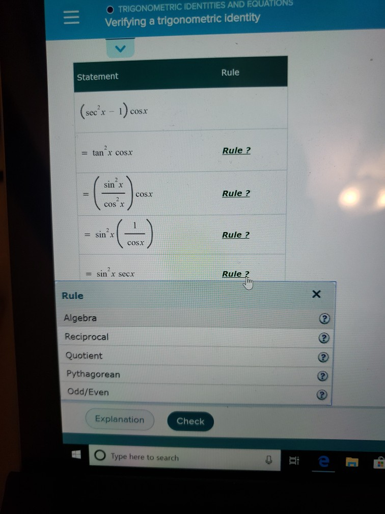 Solved O TRIGONOMETRIC IDENTITIES AND EQUATIONS Verifying a | Chegg.com