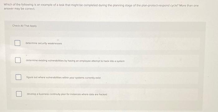 Solved Which of the following is an example of a task that | Chegg.com