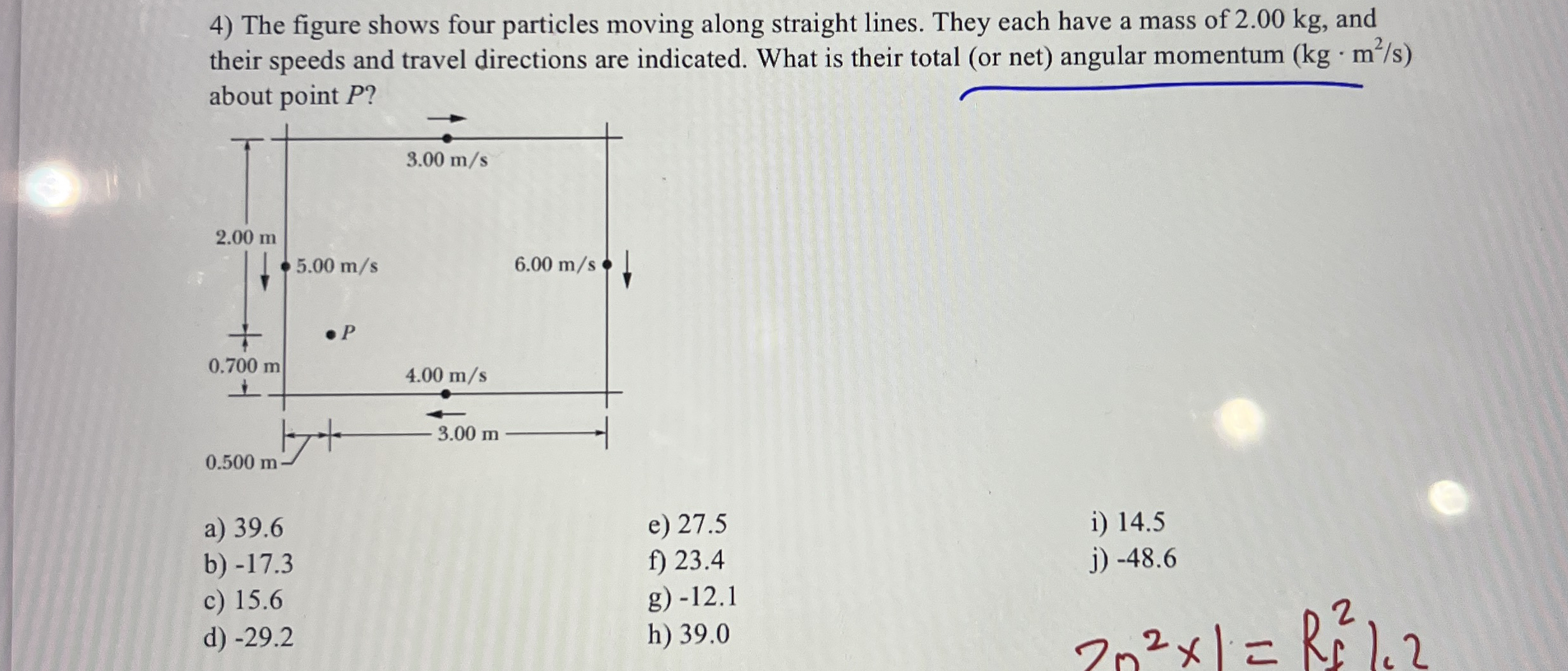 Solved The figure shows four particles moving along straight | Chegg.com