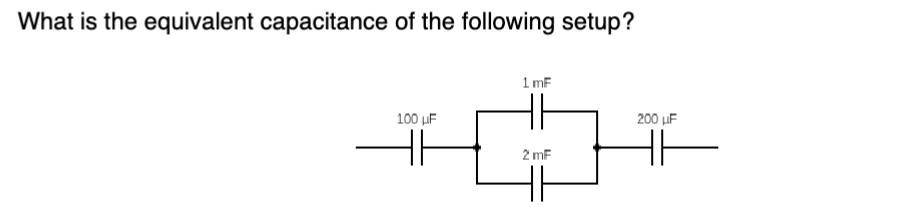 Solved What is the equivalent capacitance of the following | Chegg.com