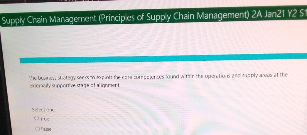 Solved Supply Chain Management (Principles of Supply Chain | Chegg.com