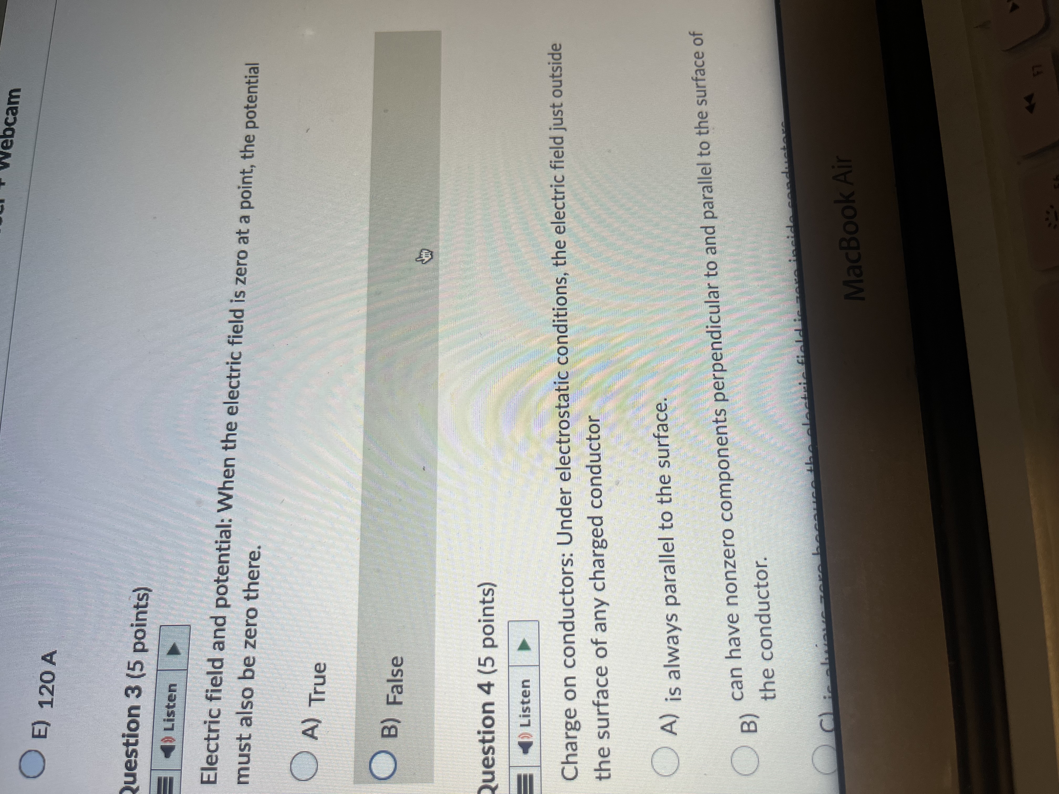 Solved Electric field and potential: When the electric field | Chegg.com