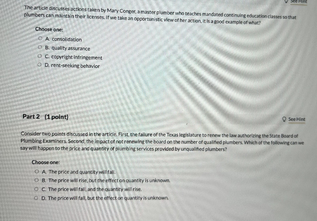 Solved The article discusses actions taken by Mary Conger, a | Chegg.com