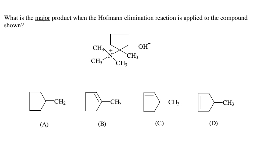 Solved What is the major product when the Hofmann | Chegg.com