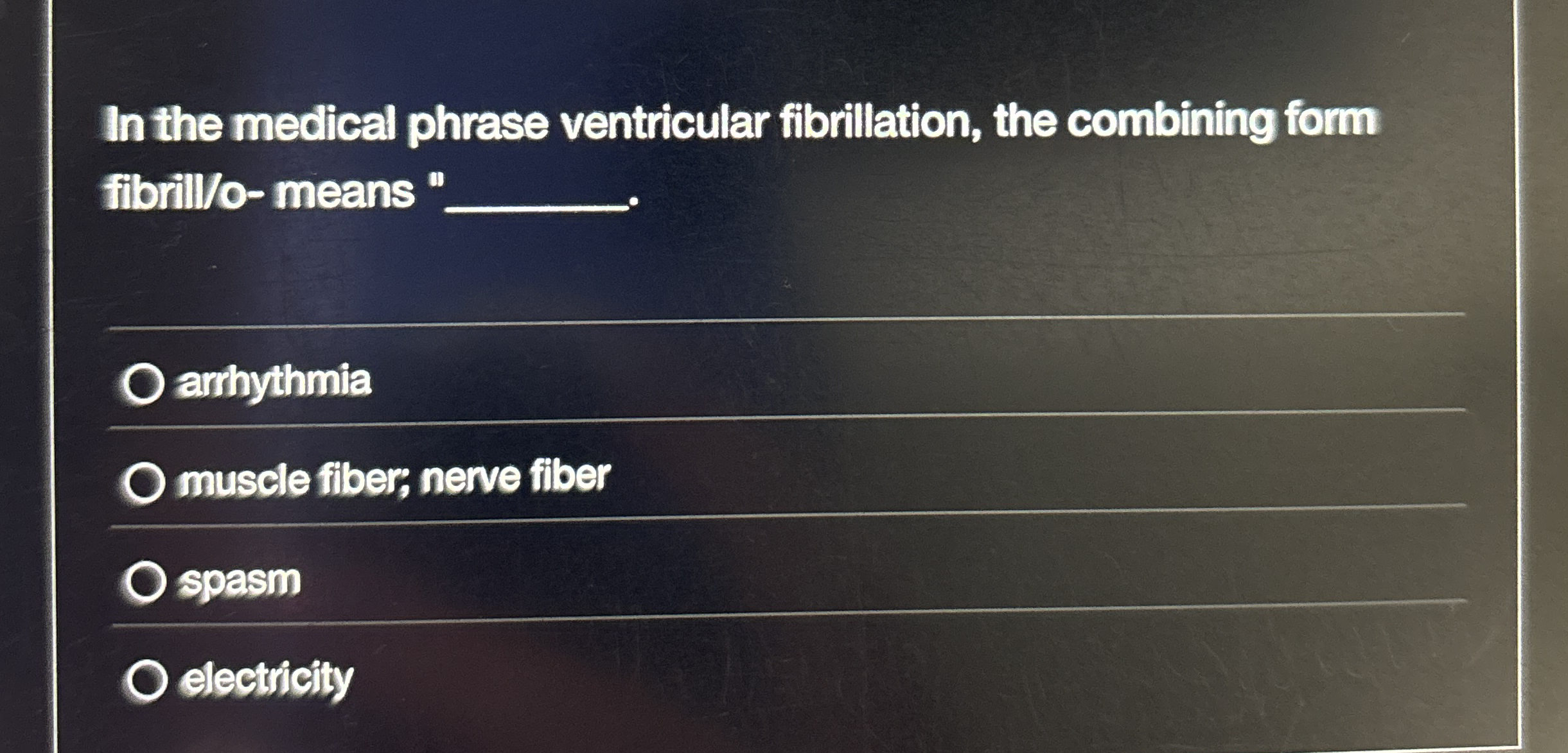 High Quality SOLUTION In the medical phrase ventricular fibrillation ...