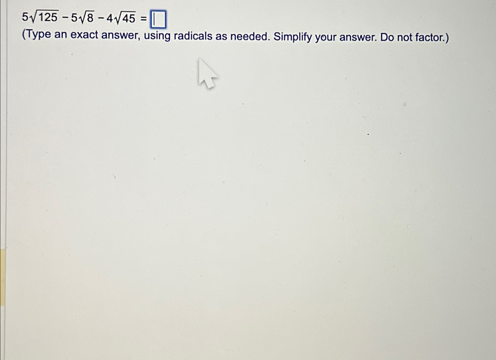 Solved 51252-582-4452=(Type an exact answer, using radicals | Chegg.com
