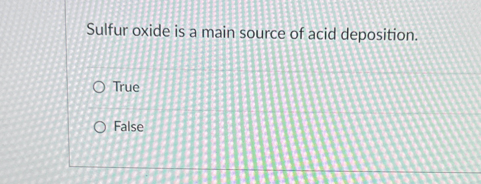 Solved Sulfur oxide is a main source of acid | Chegg.com
