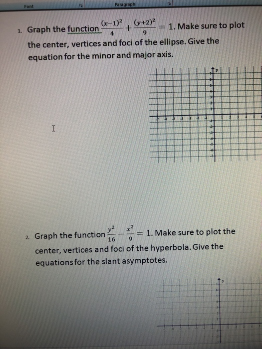 Solved Font Paragraph Graph the function + 27= 1. Make eura | Chegg.com