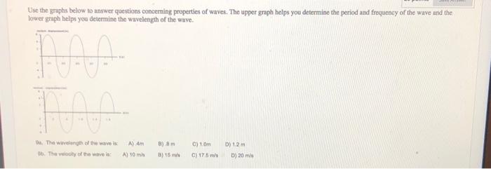Use the graphs below to answer questions concerning | Chegg.com