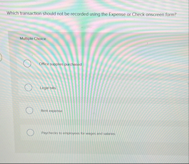 Solved Which transaction should not be recorded using the | Chegg.com