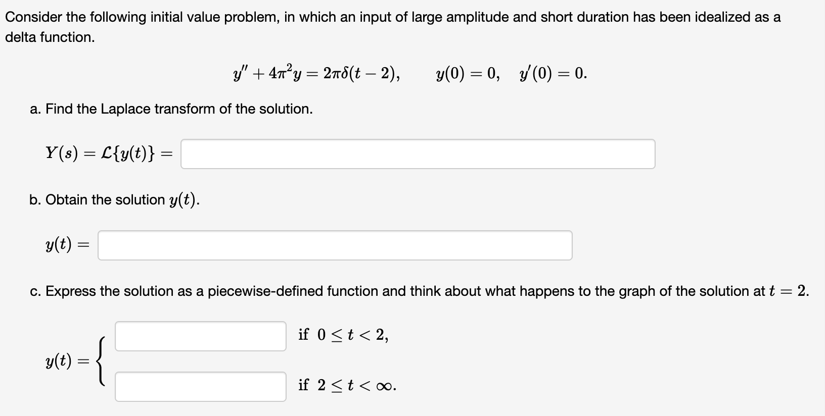 Solved Consider the following initial value problem, in | Chegg.com