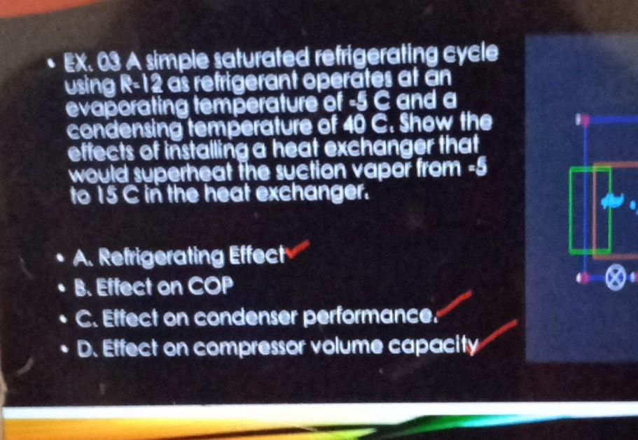 Solved - Ex. 03 A simple saturated relrigeraling eyele using | Chegg.com