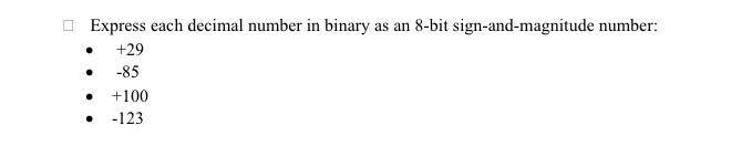 Solved . Express each decimal number in binary as an 8-bit | Chegg.com