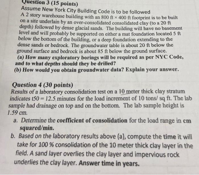 Solved Assume New York City Building Code is to be followed | Chegg.com