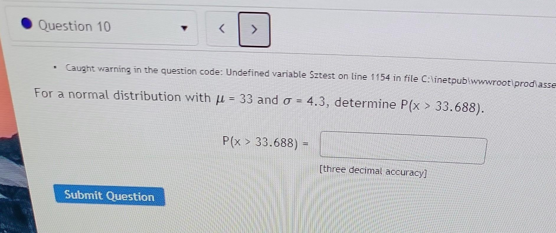 Solved - Gaught warning in the question code: Undefined | Chegg.com