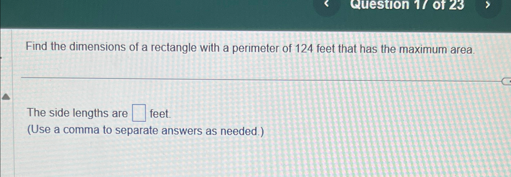 Solved Find the dimensions of a rectangle with a perimeter | Chegg.com