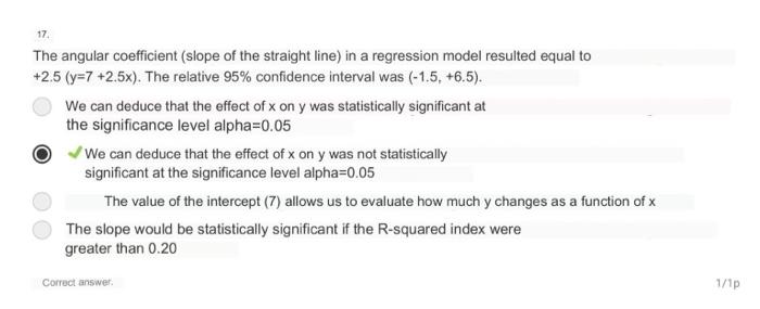 Solved 17. The angular coefficient (slope of the straight | Chegg.com