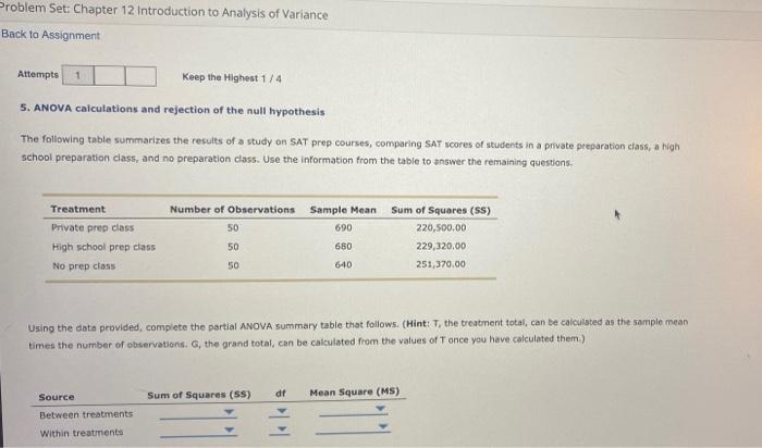 Solved Problem Set: Chapter 12 Introduction to Analysis of | Chegg.com