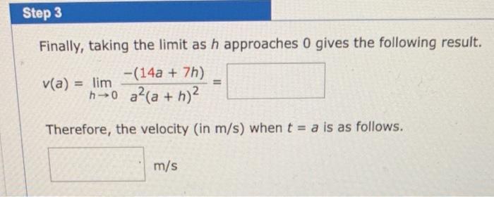 Solved Finally, taking the limit as h approaches 0 gives the | Chegg.com