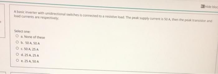 Solved Hide blog A basic inverter with unidirectional | Chegg.com