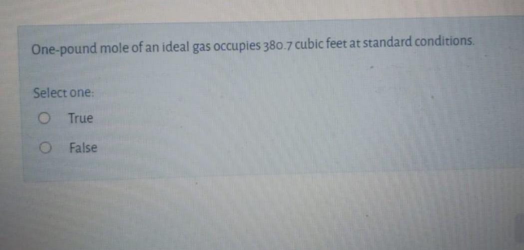 Solved One-pound mole of an ideal gas occupies 380.7 cubic | Chegg.com