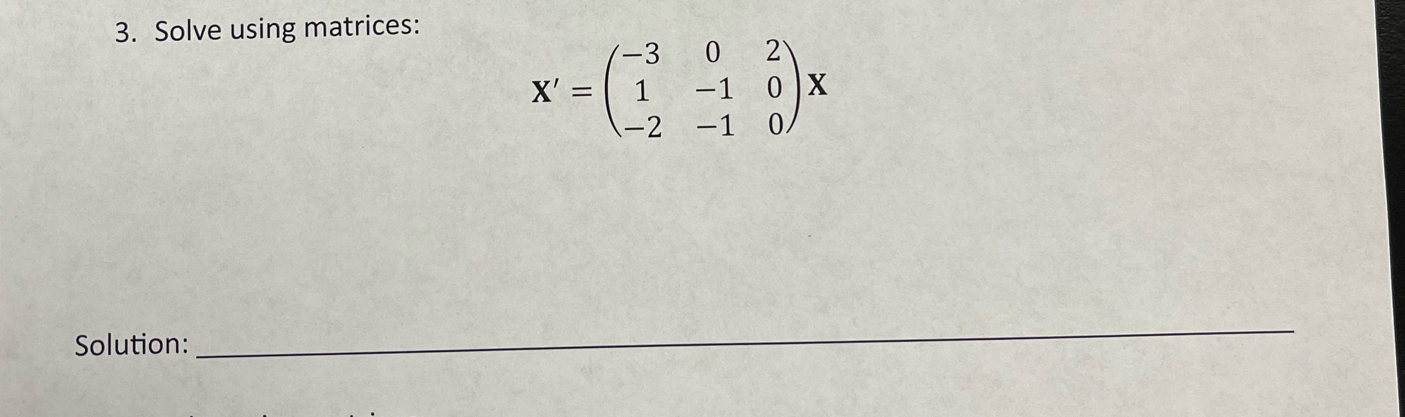 Solved Solve using | Chegg.com