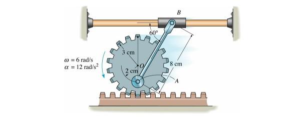 Solved Figure shows the gear mechanism slider B is connected | Chegg.com
