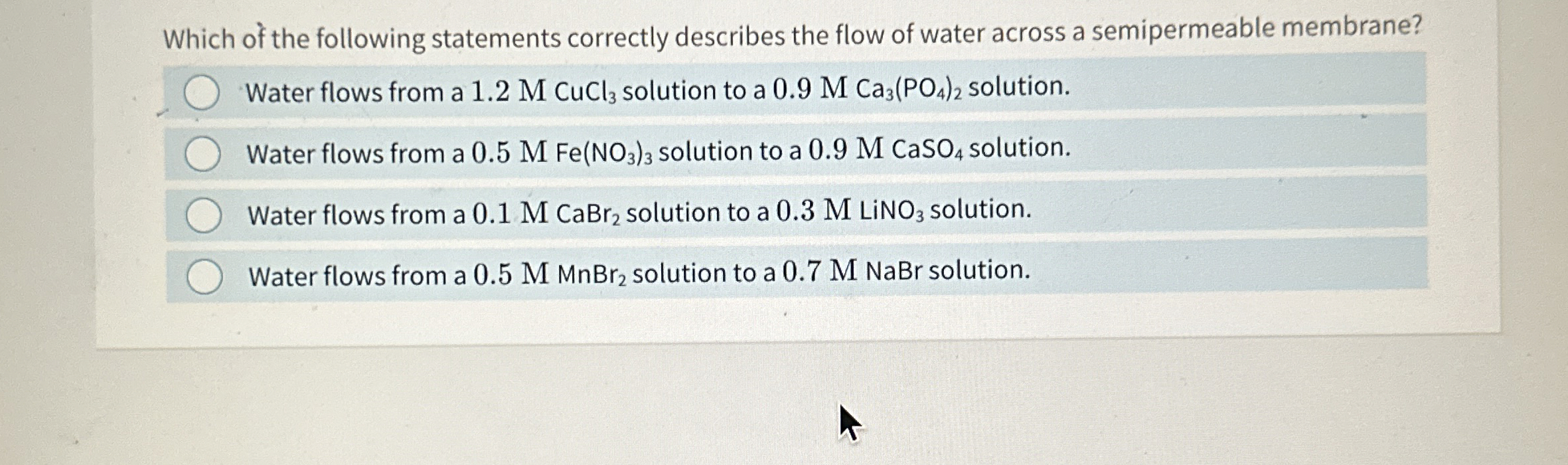 Solved Which of the following statements correctly describes | Chegg.com