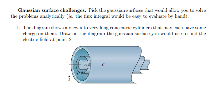 Gaussian surface challenges. Pick the gaussian | Chegg.com
