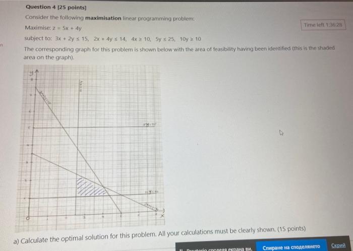 Solved Consider The Following Maximisation Linear 