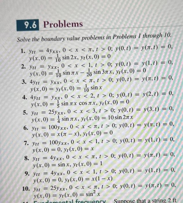 Solved Solve the boundary value problems in Problems 1 | Chegg.com Solved Solve the boundary value problems in Problems 1 | Chegg.com