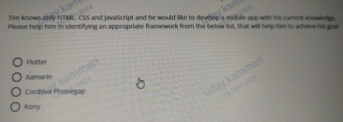 Solved Tim knows only HTML, ﻿CSS and JavaScript and he would | Chegg.com