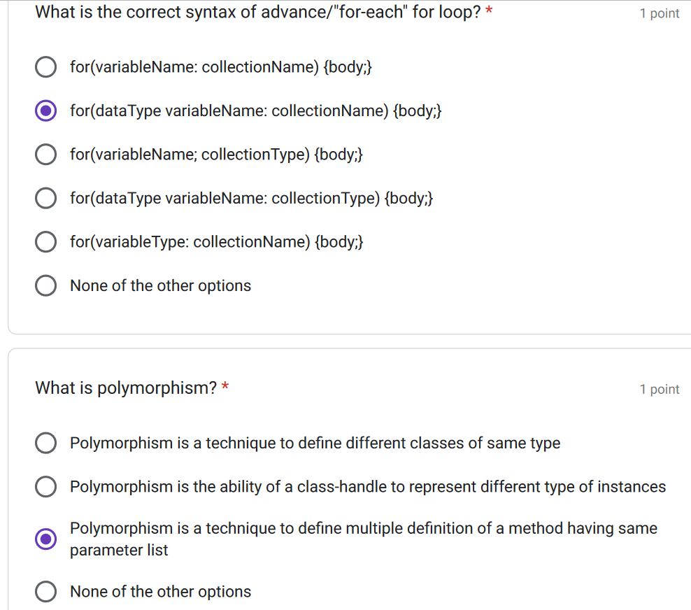 Solved What is the correct syntax of advance/"for-each" for | Chegg.com