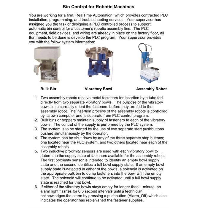 Solved You are working for a firm, RealTime Automation, | Chegg.com