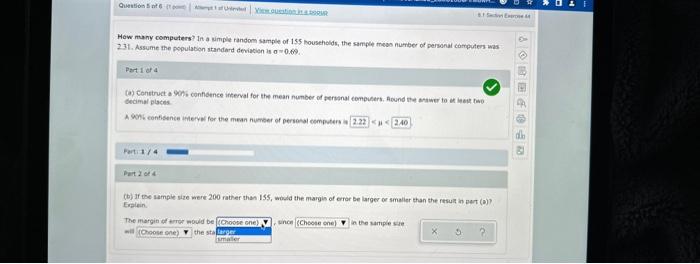 Solved How many computers? In a umple random sample of 155 | Chegg.com