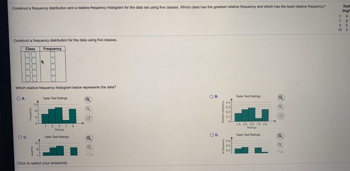 Solved Construct A Frequency Distribution And A Relative 