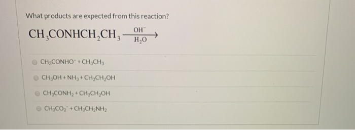 Solved What products are expected from this reaction? | Chegg.com
