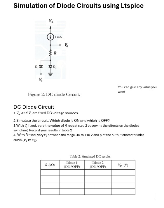 Solved Simulation of Diode Circuits using LtspiceFigure 2: | Chegg.com