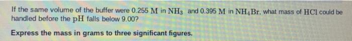 Solved A 120.0 – mL buffer solution is 0.105 M in NH3 and | Chegg.com